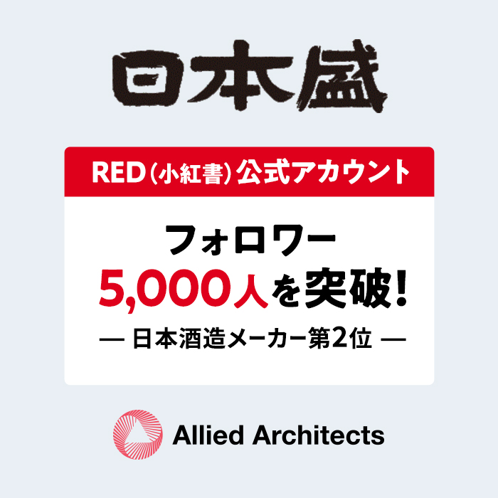 日本盛red（小紅書）公式アカウントがフォロワー5 000人を突破し、日本の酒造メーカーとしてred企業公式アカウントフォロワー数が第二位に